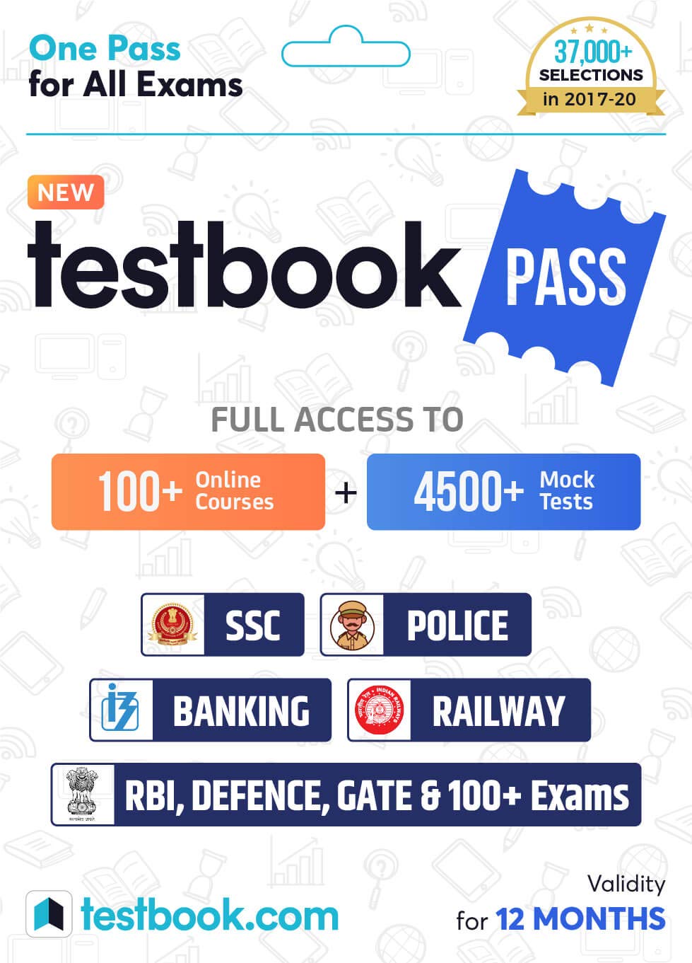 Testbook.com Pass - 1 Year Subscription (Activation Key Card): Amazon ...