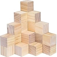 Amazon.com: HOZEON 60 PCS 2 Inches Wooden Cubes, Natural Unfinished ...