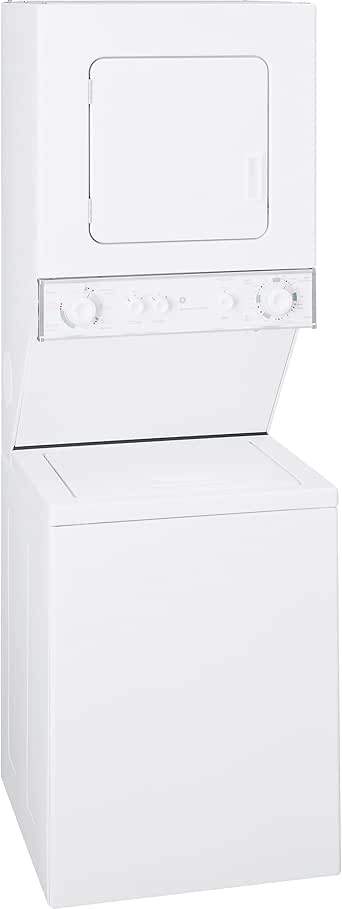 Amazon.com: GE Spacemaker : WSM2480DWW 24 Gas Laundry Center - Stacked ...