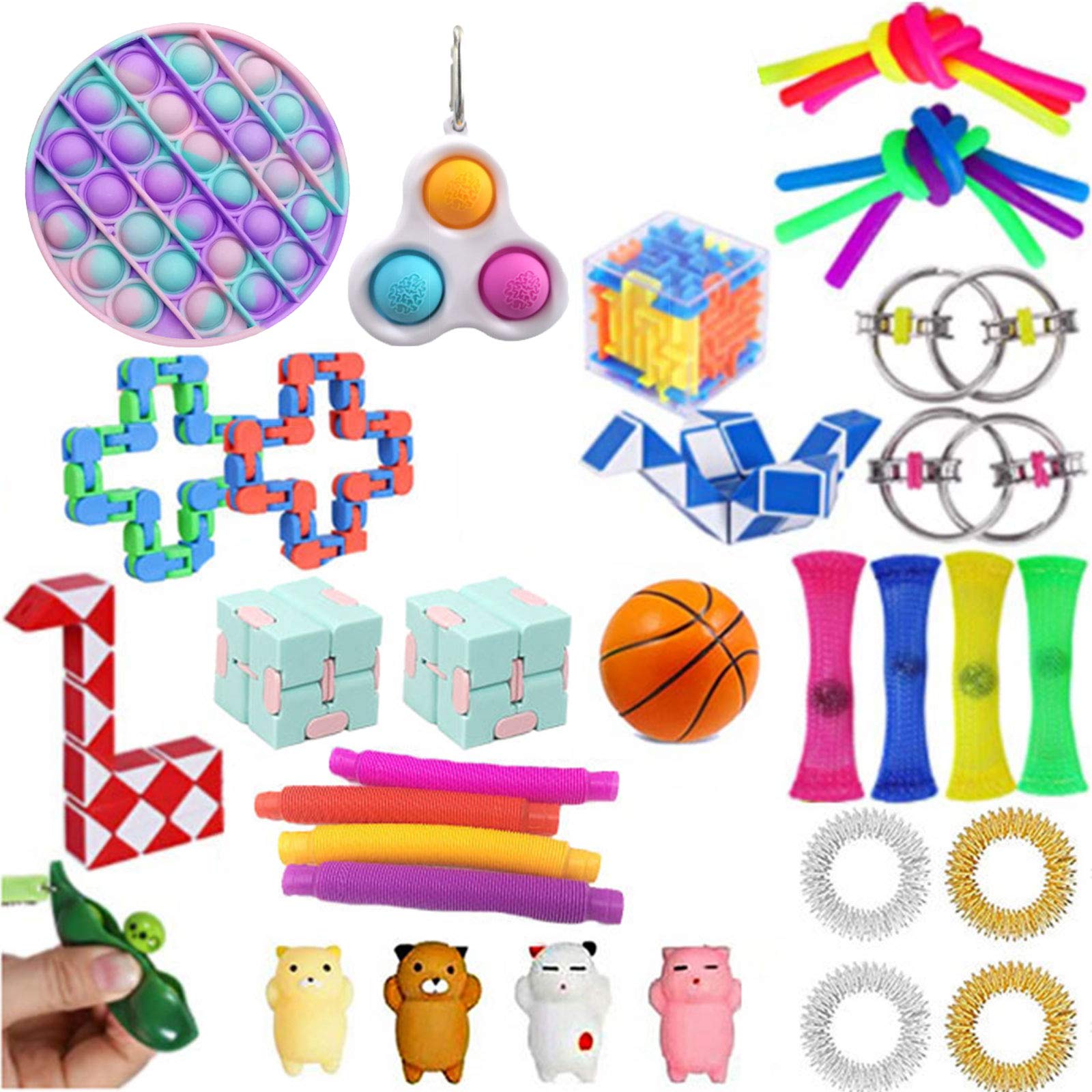 Buy Magnesis 2021 The New 31pcs Fidget Toy Packs, Cheap Sensory Rainbow ...