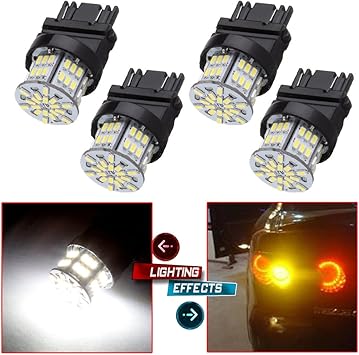 3157/3057KX Type1 Switchback White/Amber 54-LED Turn Signal Parking ...