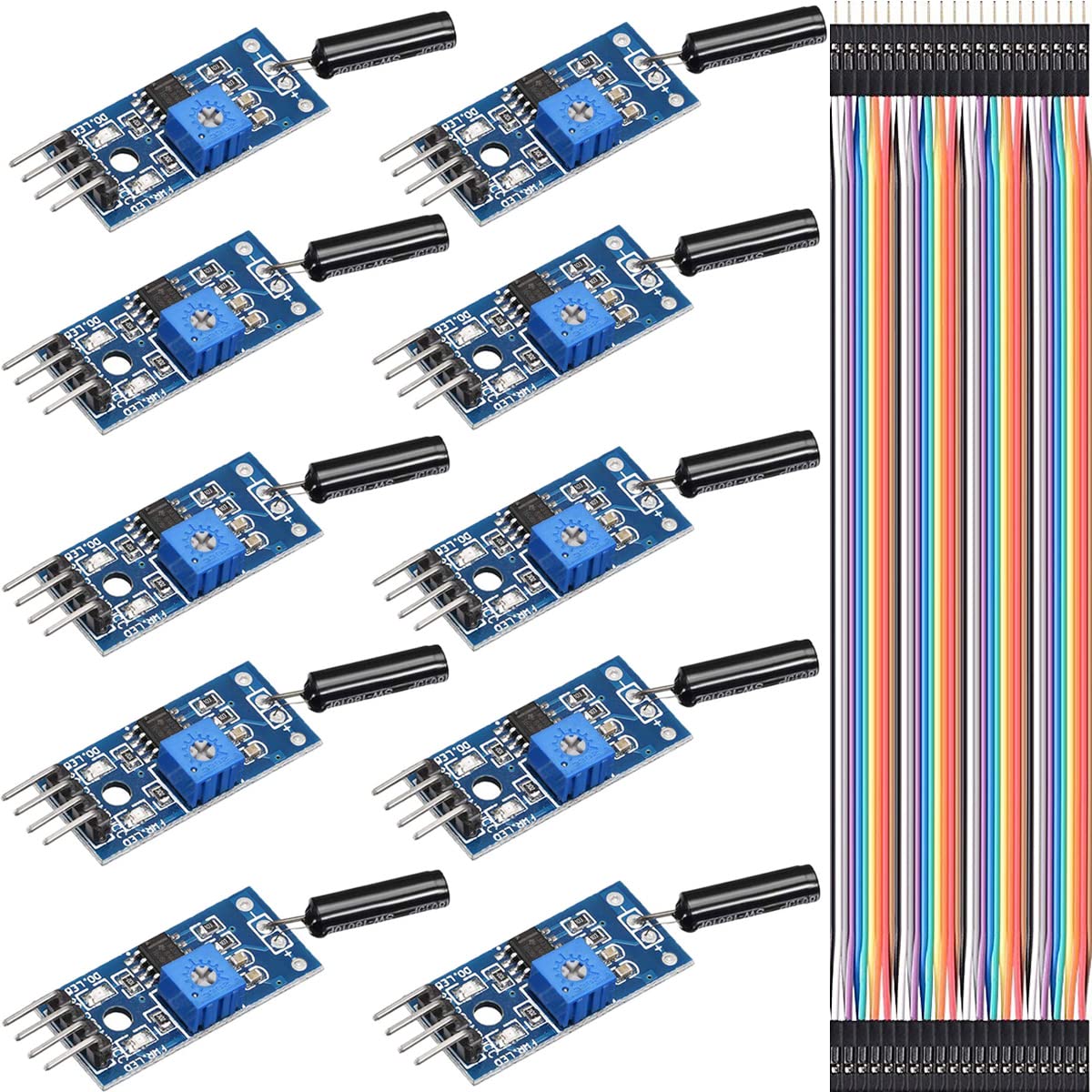 Mua 10 pcs High Sensitive Vibration Switch Sensor Module SW-18010P ...