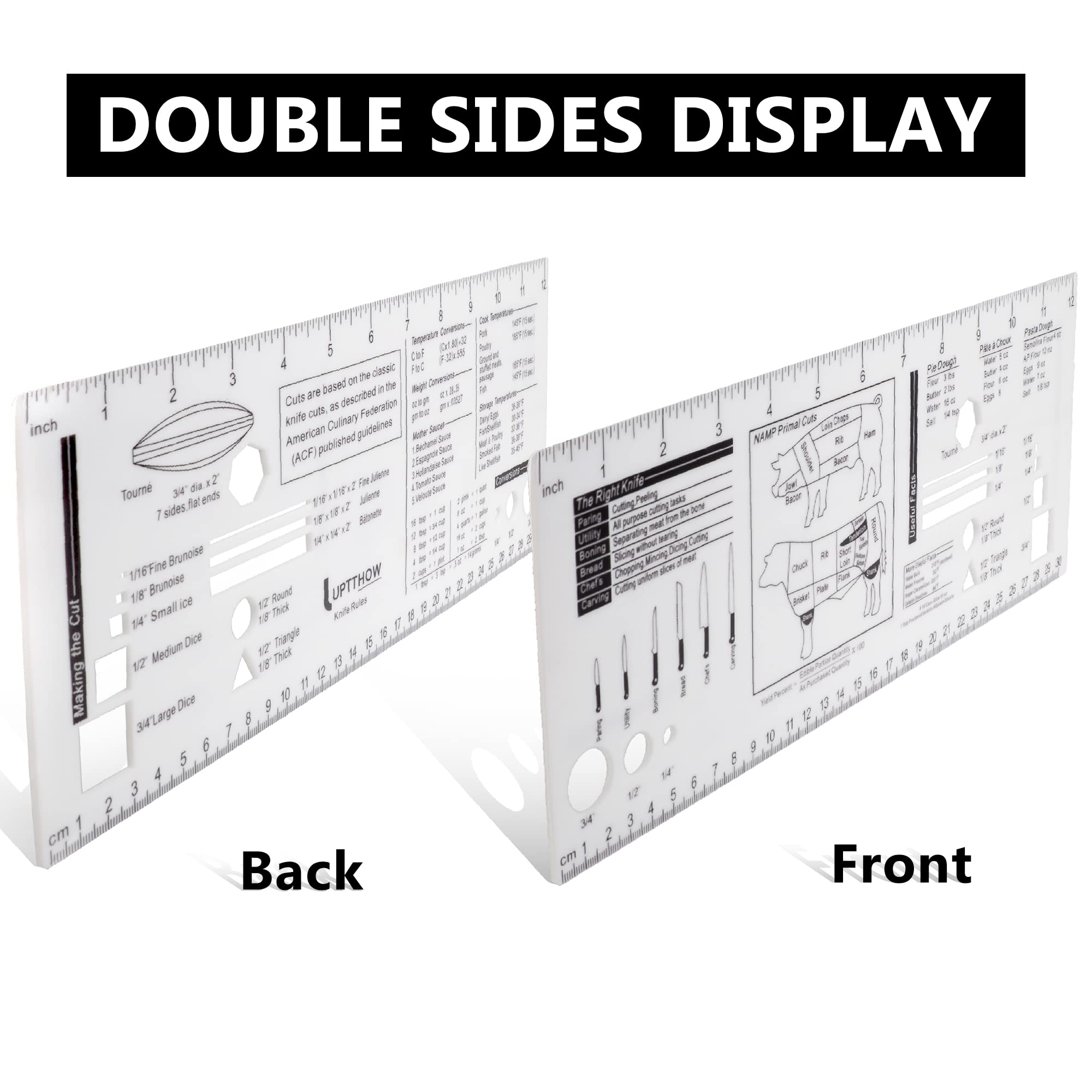 Mua UPTTHOW Culinary Ruler Acrylic Cutting Reference Template Cooking ...