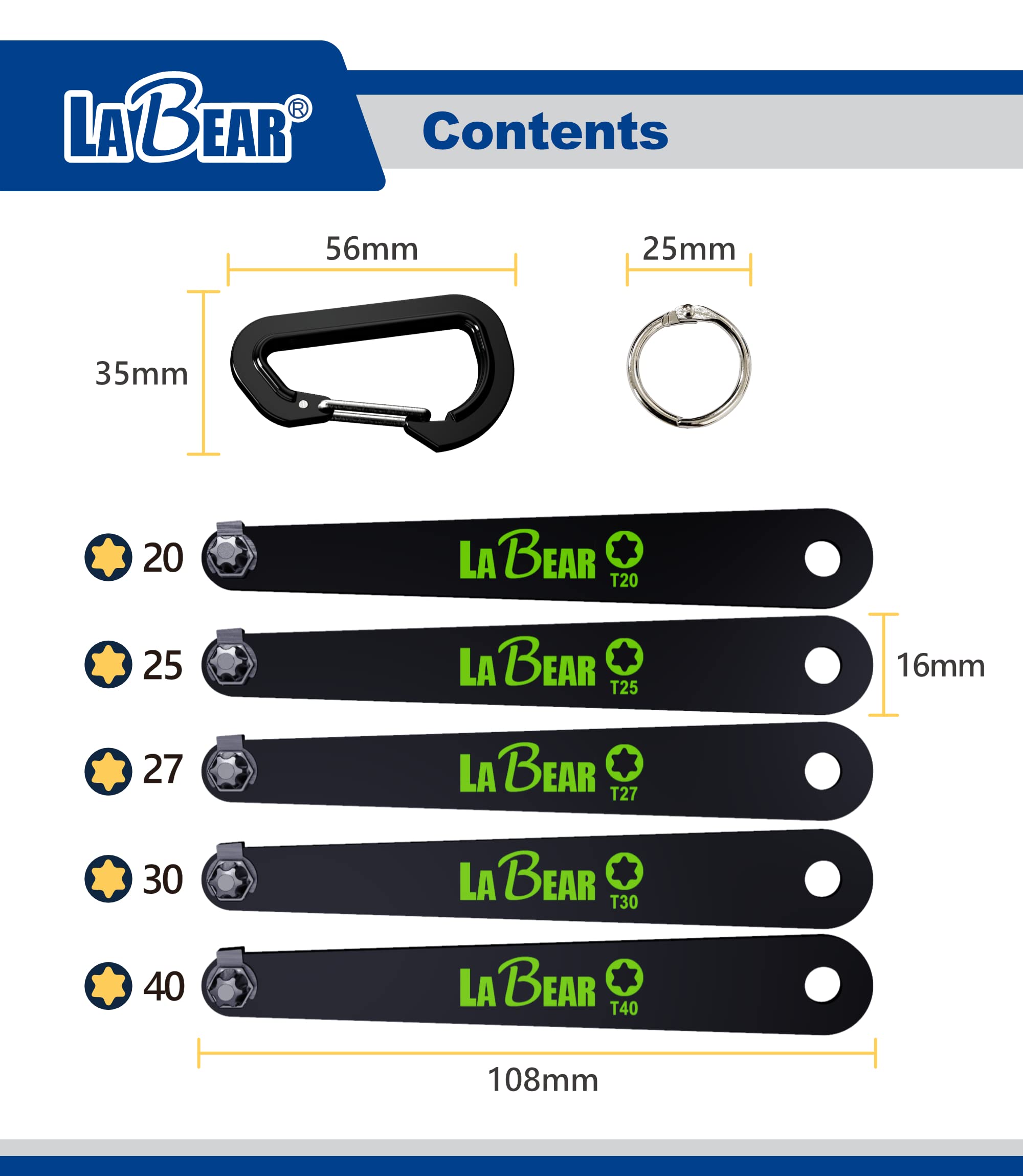 Mua LABEAR- Low profile torx set, Low profile torx, TORX 5-Piece Ultra ...
