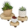 Amazon.com: Ikee Design 3Pcs Set Stackable Round Wooden Display Riser ...