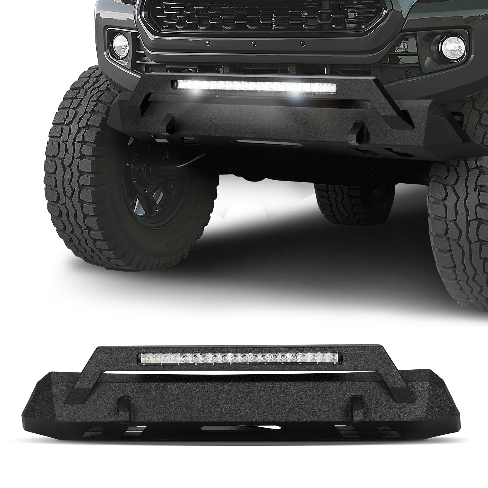 VEVOR Front Bumper Compatible with 2016-2023 Toyota Tacoma, Pickup ...