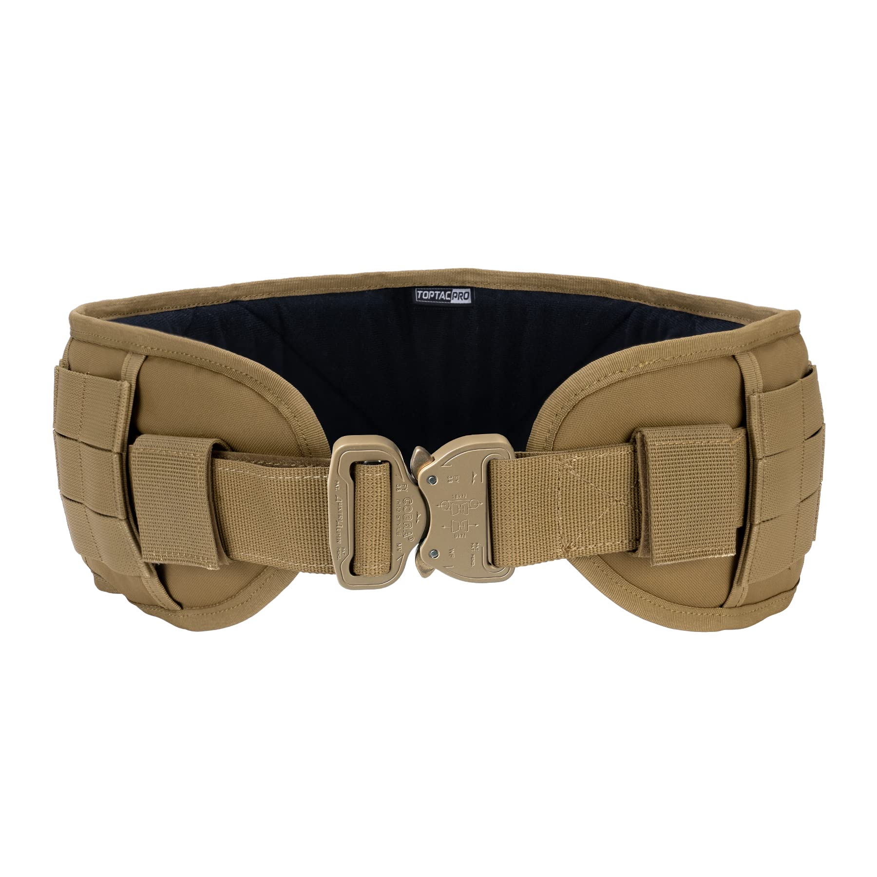 TOPTACPRO Tactical Battle Belt Cobra MOLLE Modular Rigger’s Belt Padded ...
