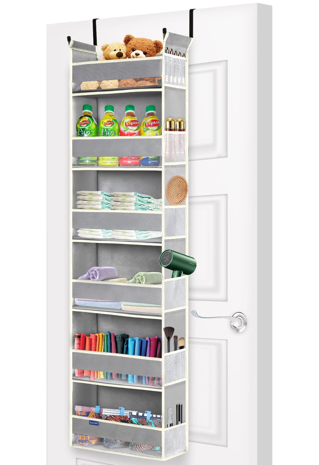 roomtalk Over The Door Organizer 6-Shelves and 12 Side Pockets, Over ...