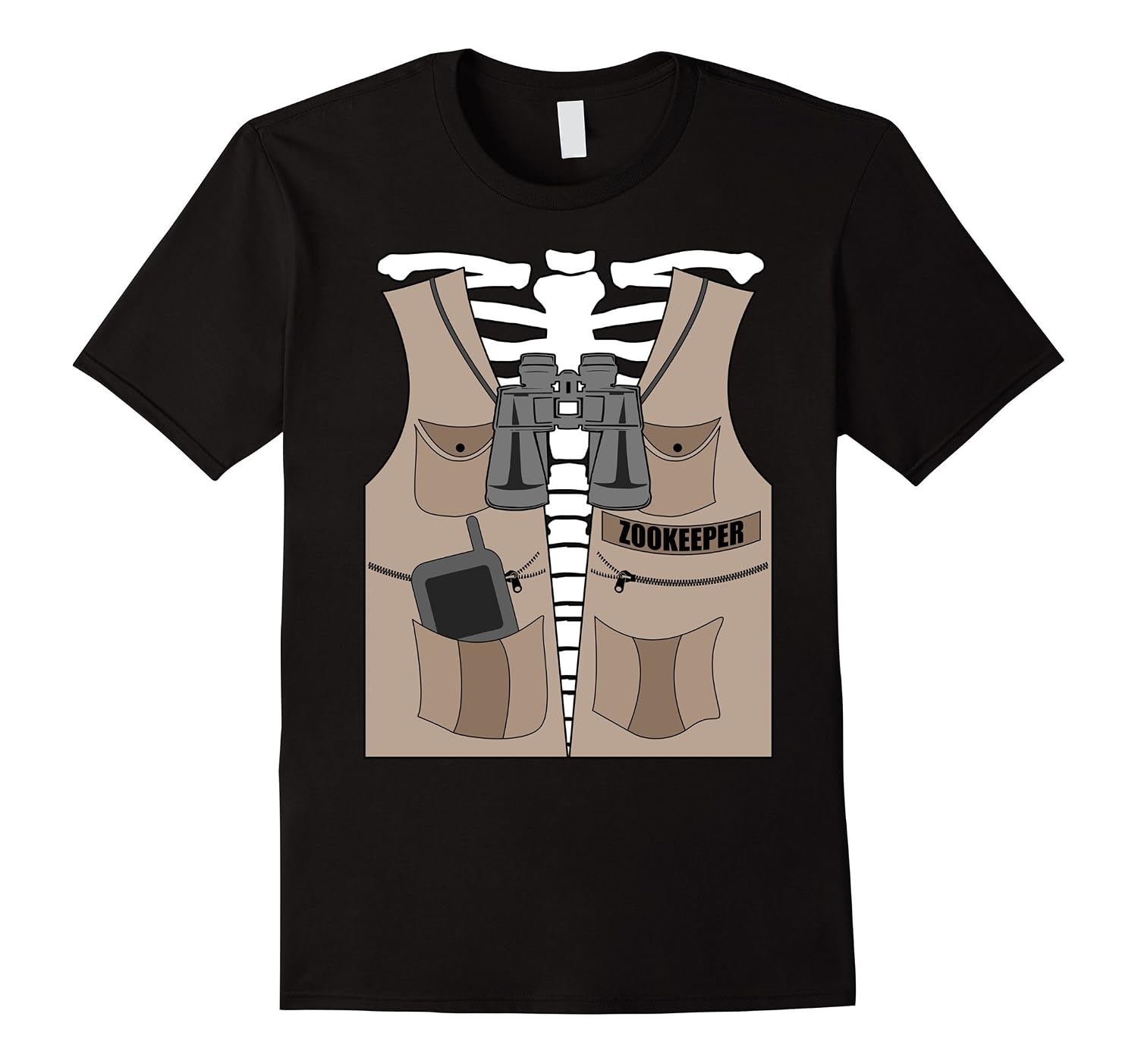 Zookeeper T-shirt Halloween Skeleton Jungle Safari Explorer-T-Shirt ...
