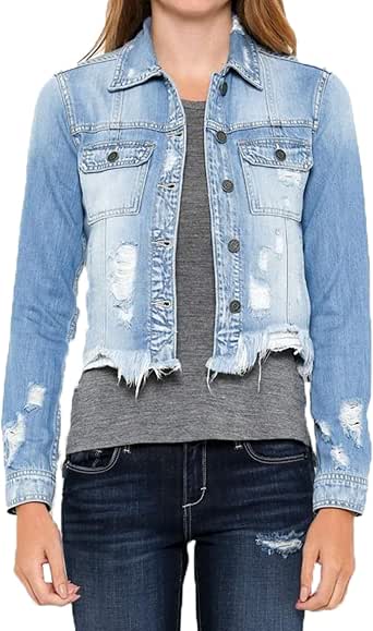 Hidden - Jeans Fitted Jean Jacket - Light Blue | Outfit in Warm Weather ...