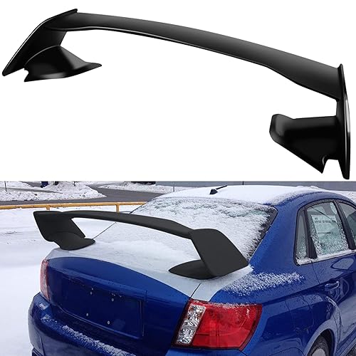 cciyu Matte Black ABS Rear Spoiler Wing fit for 2015 2016 2017 2018 ...