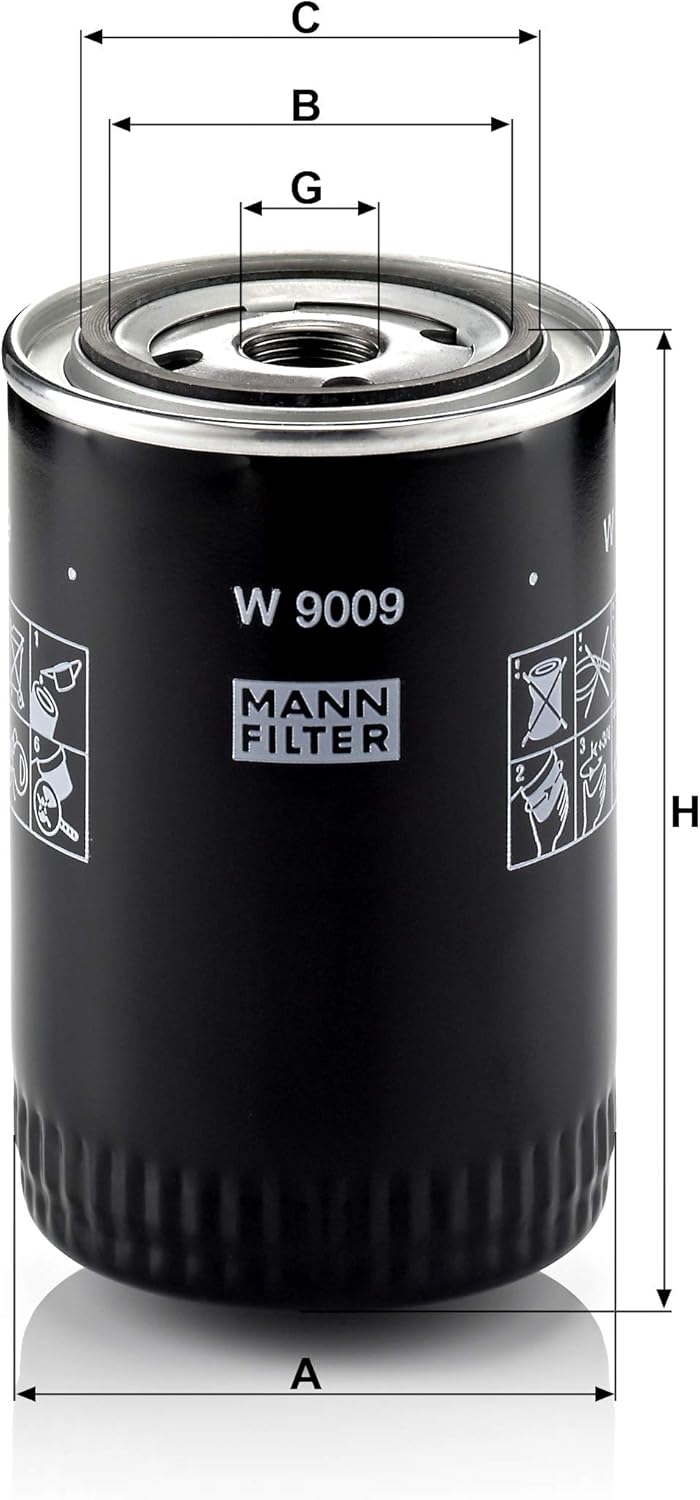 Original MANN-FILTER Oil filter W 9009 – For Passenger Cars – BigaMart