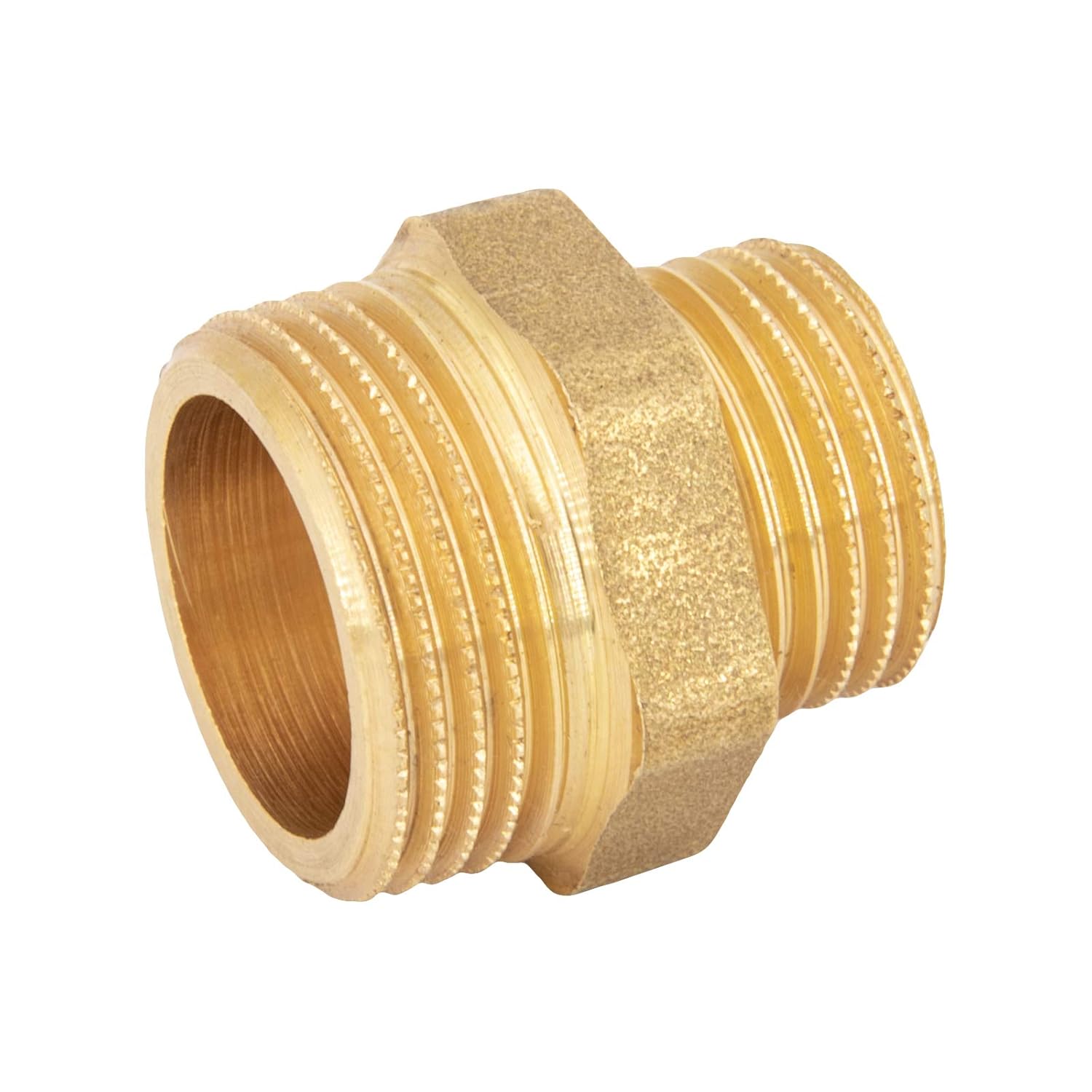 1 1/4″ x 2” Brass double nipple reduced, 2x male thread, connector ...