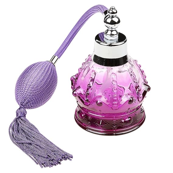 Amazon.com : Vintage Crystal Perfume Bottle Long Bulb Tassel Spray ...