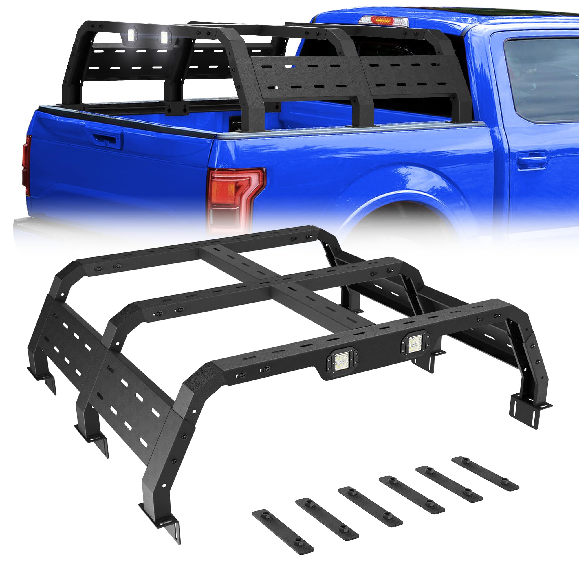 Mua POFENZE 17.3'' High Overland Bed Rack Truck Cargo Rack for Mid Size ...