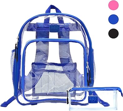 Clear Backpacks for School, Transparent Plastic Backpack for Travel ...