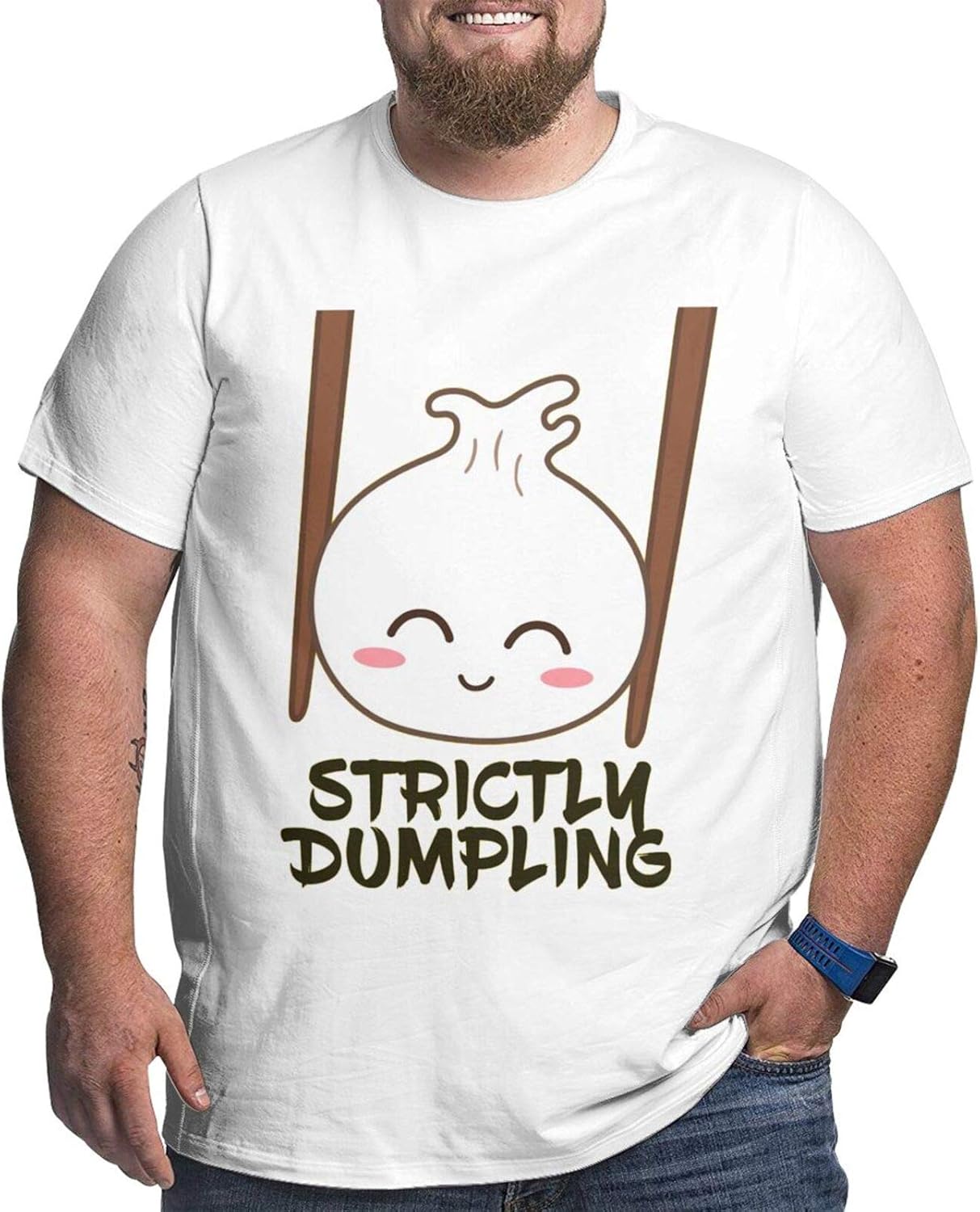 Strictly Dumpling Man Shirt Plus Size Top Big Size T | Amazon.com
