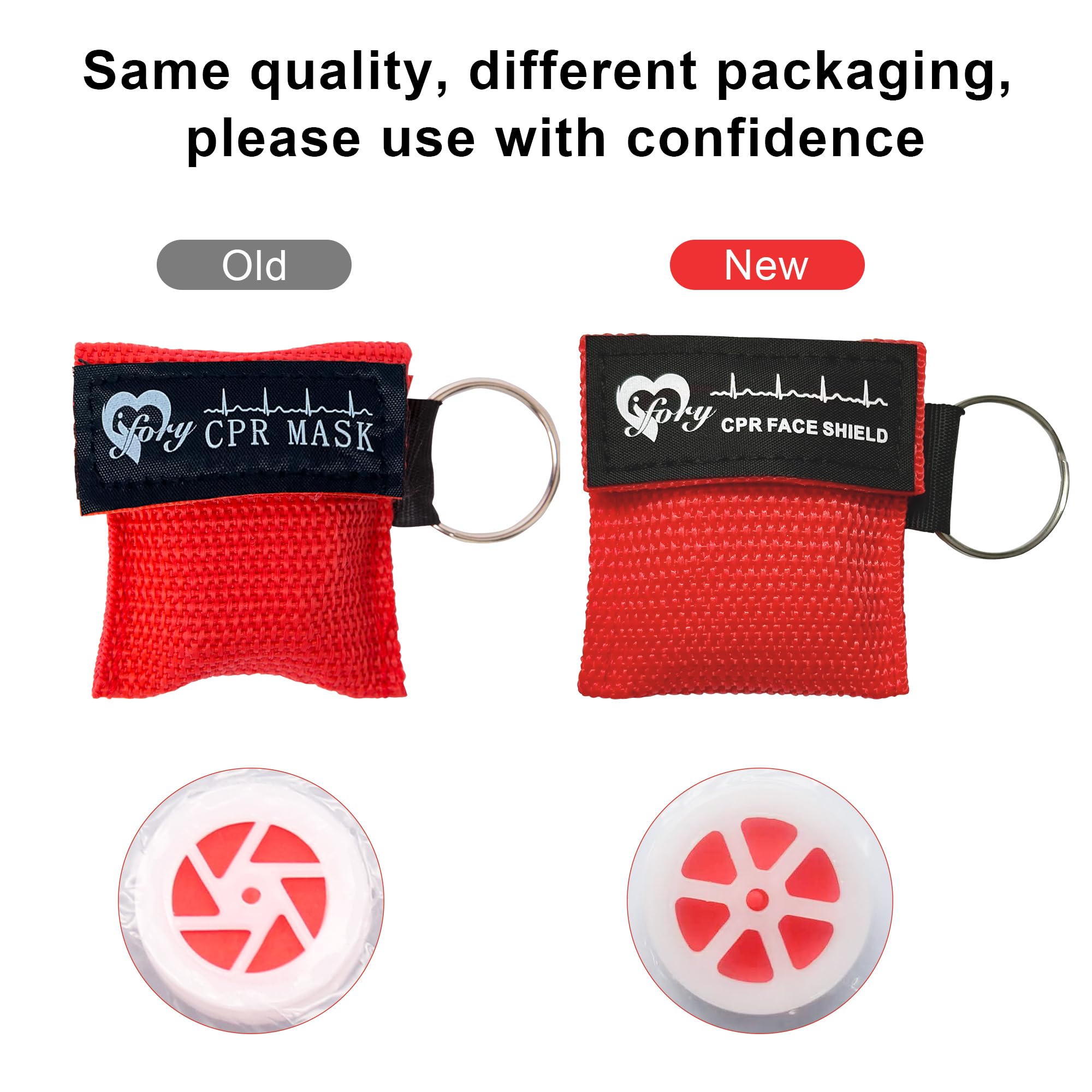 Mua ifory 50 Packs CPR Face Shield with Keyring, CPR Pocket Mask ...