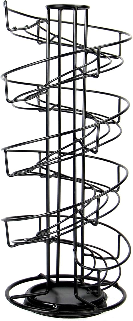 Rotating Spiral Egg Holder | Kitchen Storage Rack | Black Iron Egg ...
