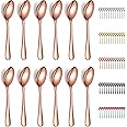 Amazon.com: Evanda 12 Pieces Rose Gold Teaspoons, Rose Gold Titanium ...