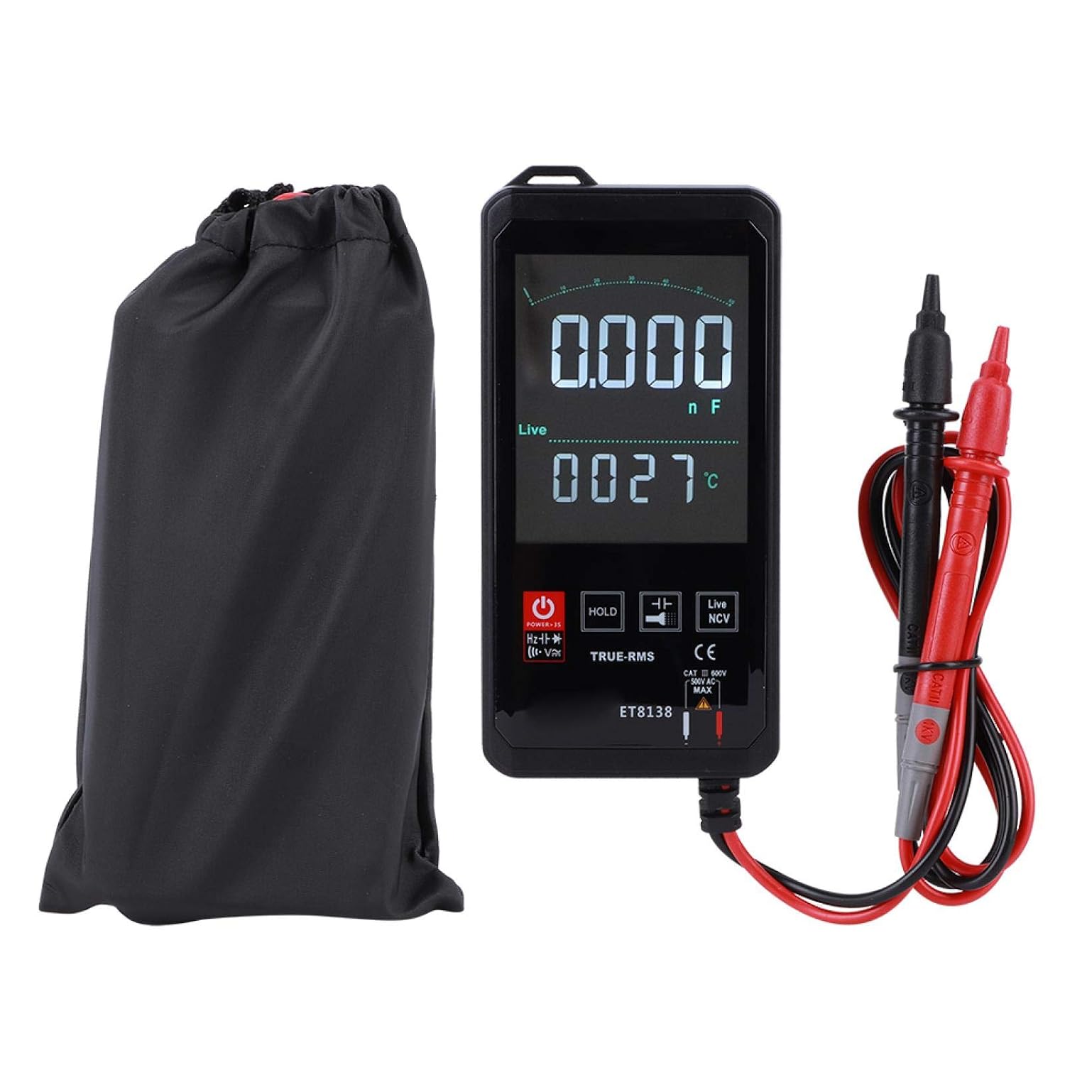 Intelligent Digital Multimeter Transistor True RMS Portable Automatic ...