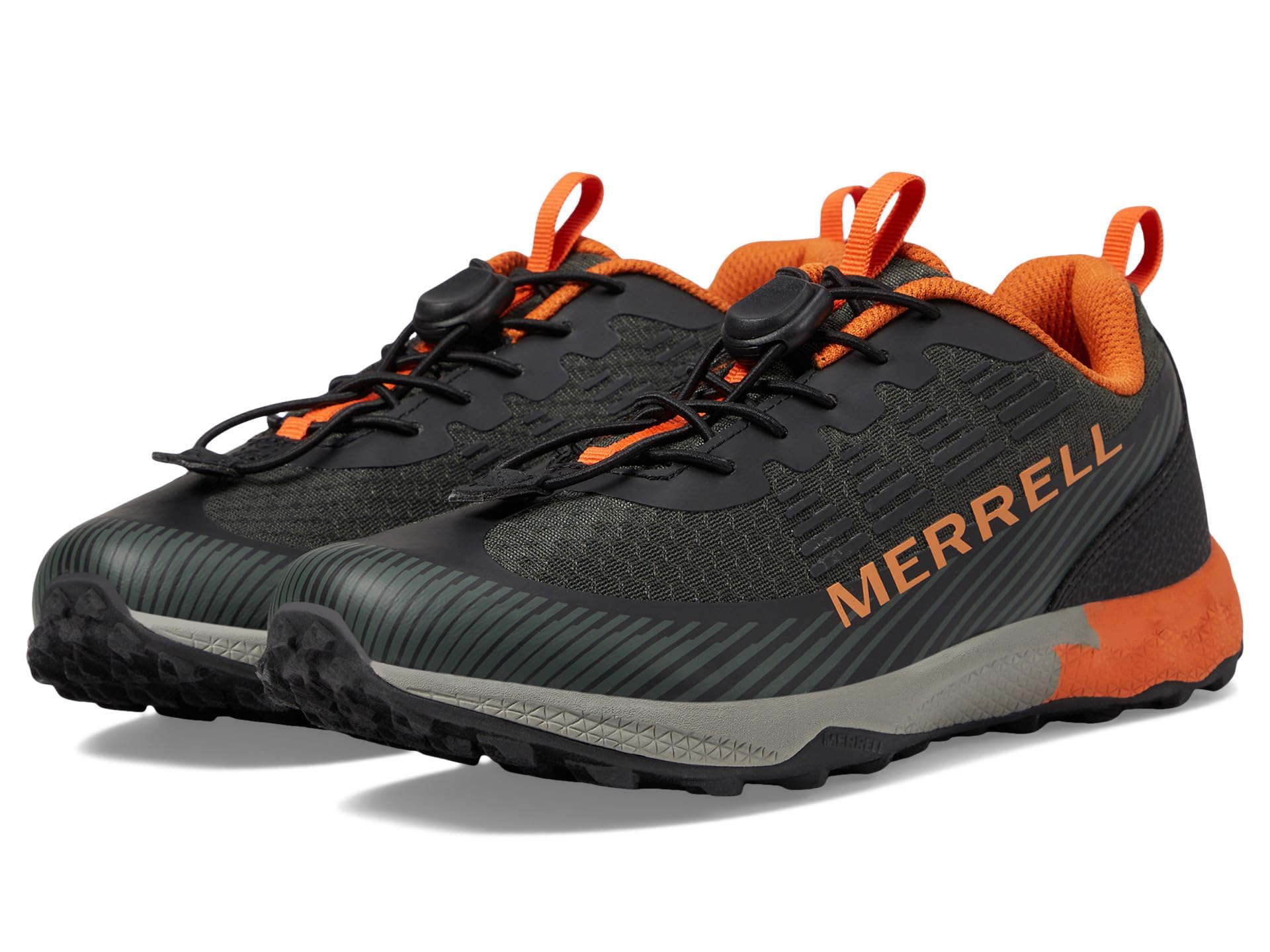 Merrell Agility Peak Sneaker, Olive/Black/Orange, 5 US Unisex Big Kid ...