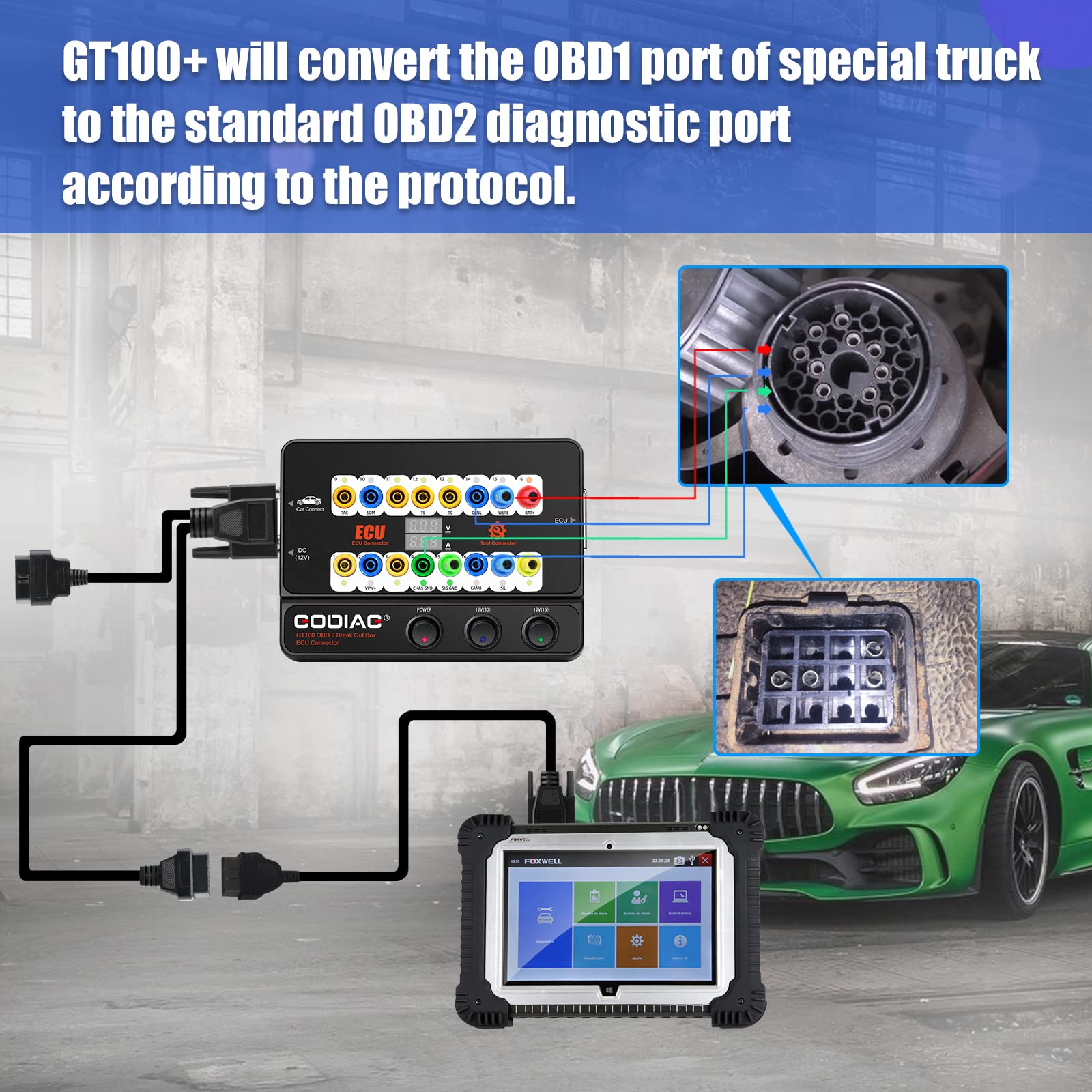 Mua GODIAG OBDII Breakout Box, OBD2 K-LINE Protocol Detector Scan ECU ...