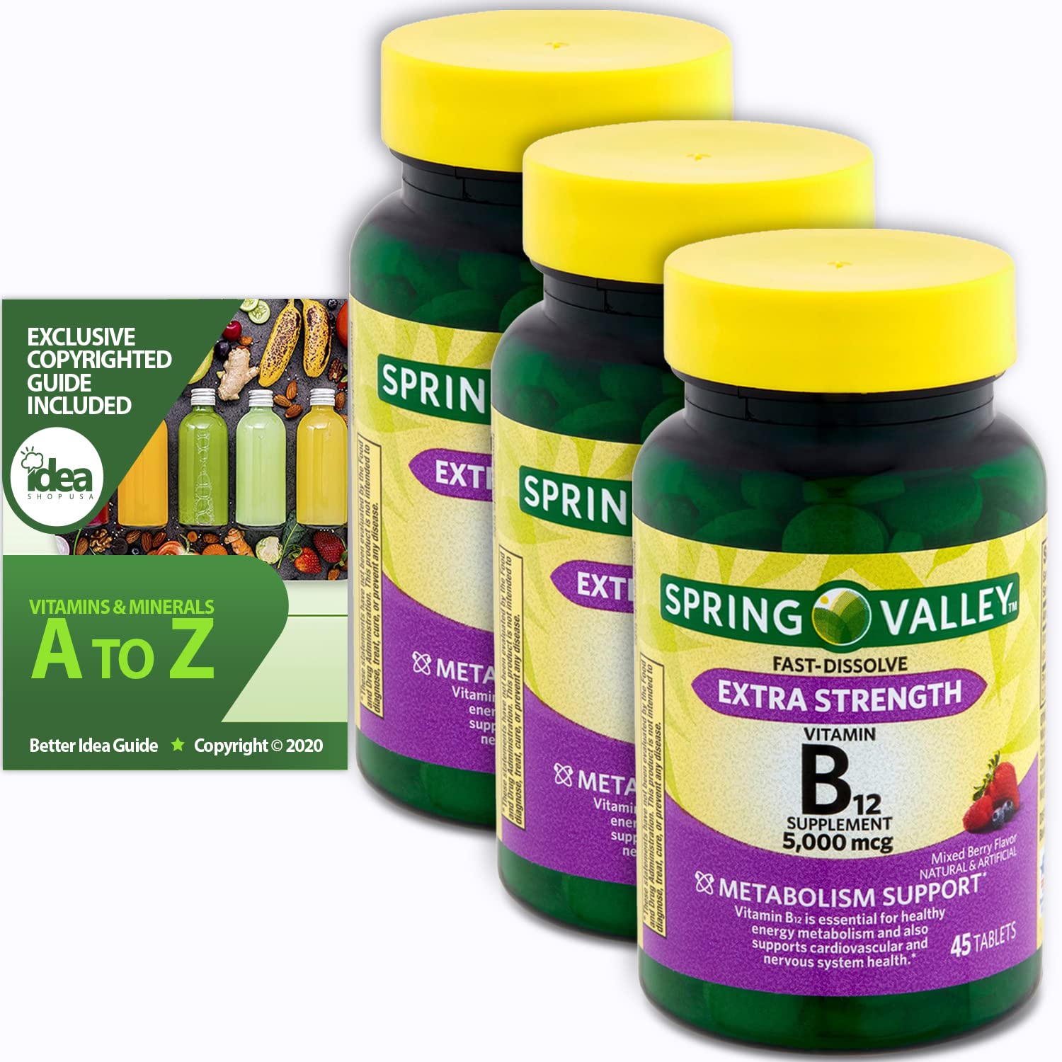 Mua Vitamin B12 Fast Dissolve Tablets by Spring Valley, 5000 mcg, 45 Ct ...