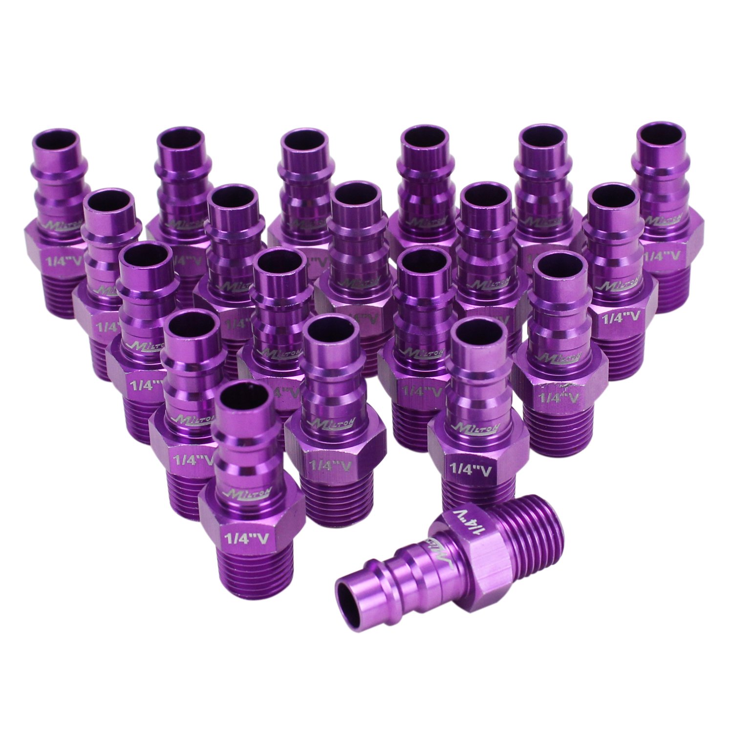 1 4 NPT Male V Style Purple Purple Box Of 20 1 4 NPT Male Milton 1-4-npt-male-v-style-purple-purple-box-of-20-1-4-npt-male-milton