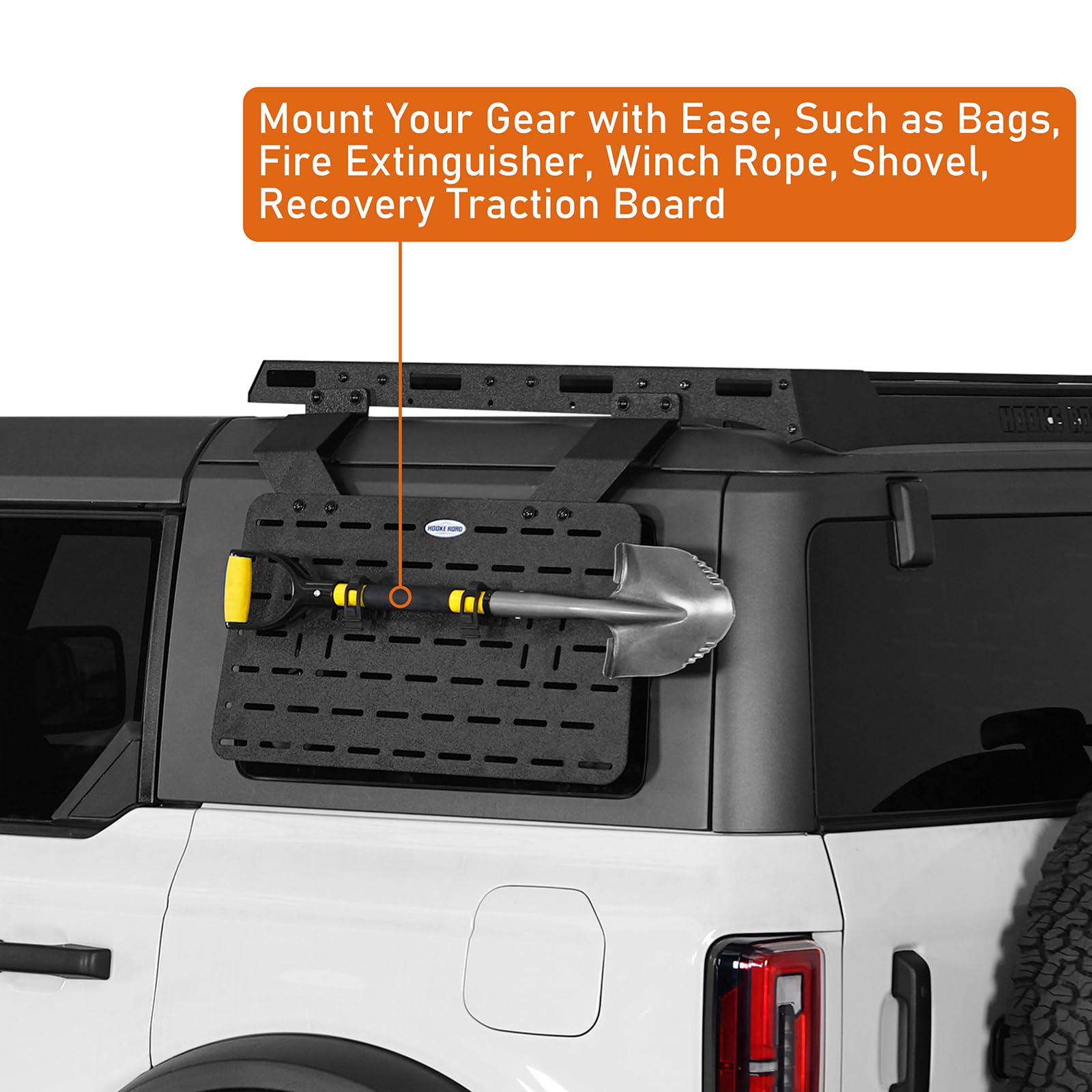 Hooke Road Bronco Rear Window Exterior Storage Molle Panel Kit ...