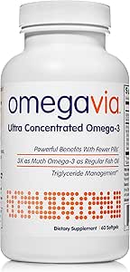 Amazon.com: OmegaVia Ultra Concentrated Omega 3 Fish Oil, 60 Burpless ...