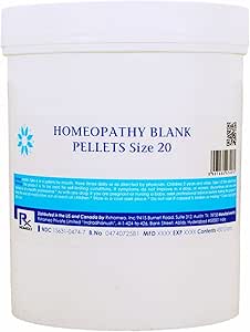 Amazon.com: Homeopathy Blank PELLETS Size 20: Health & Personal Care