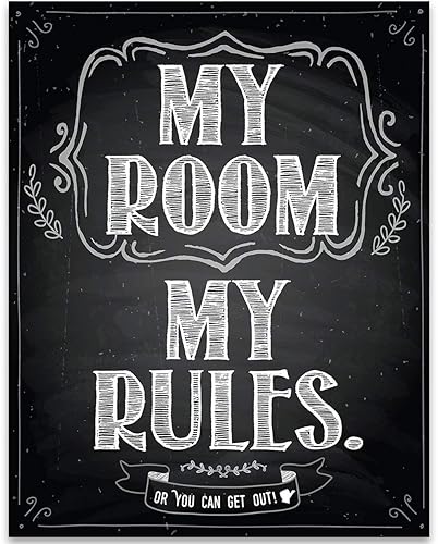 Amazon.com: My Room My Rules - 11x14 Unframed Cool Art Print - Cute ...