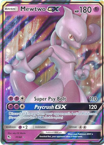 Mewtwo GX - 31/68 - Ultra Rare - Hidden Fates: Amazon.co.uk: Toys & Games