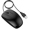 Amazon.com: JETech 3-Button Wired USB Optical Mouse Mice (Black) - 0776 ...