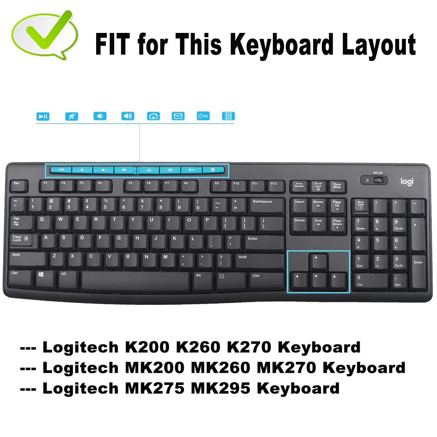 Mua Keyboard Cover Skin Protector Fit Logitech MK275 MK270 Keyboard ...