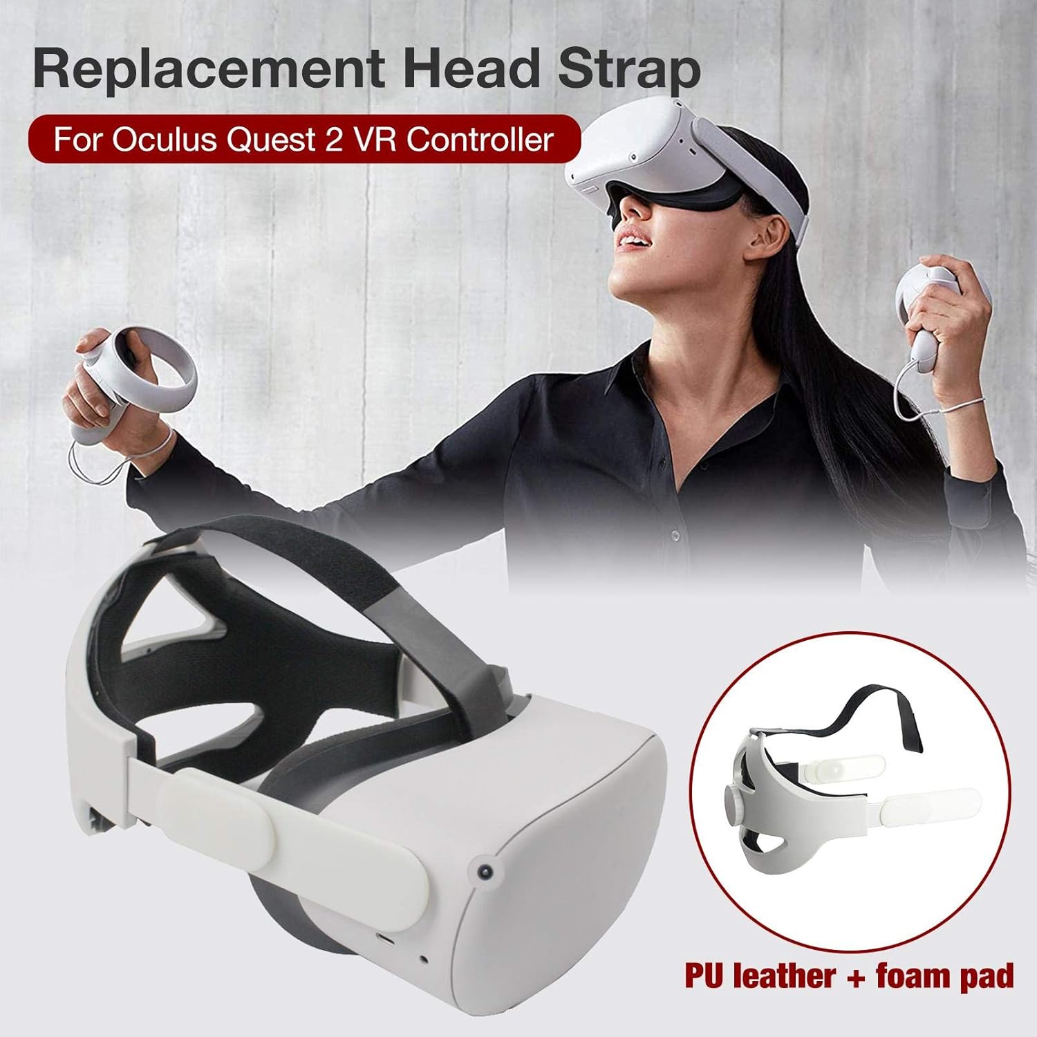 Yuxinkang Adjustable Head Strap, Replacement VR Headband for Oculus ...