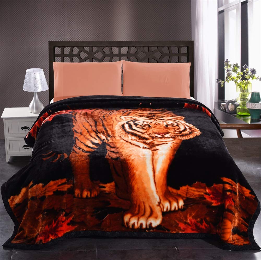 MERRY HOME Heavy Fleece Blanket King Size, Korean Mink 2 Ply 10 Pounds ...