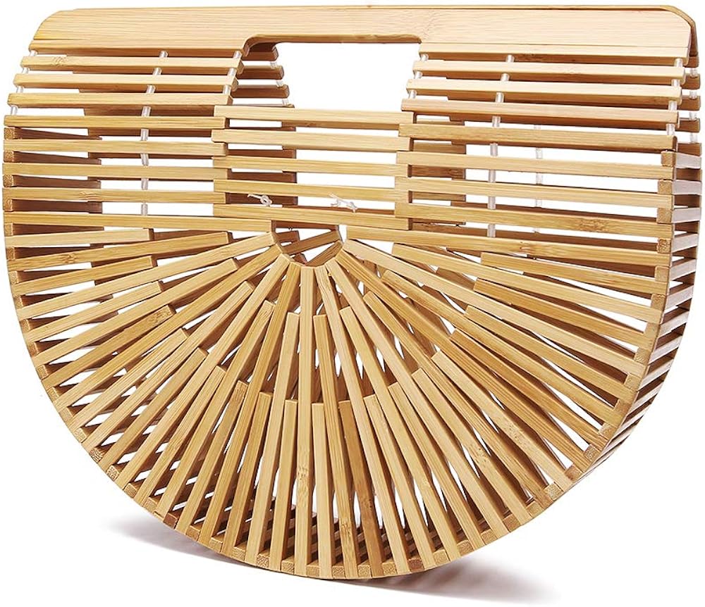 Buy Bamboo Handbag, Handmade Bags for Women Summer Beach Large Tote Bag ...