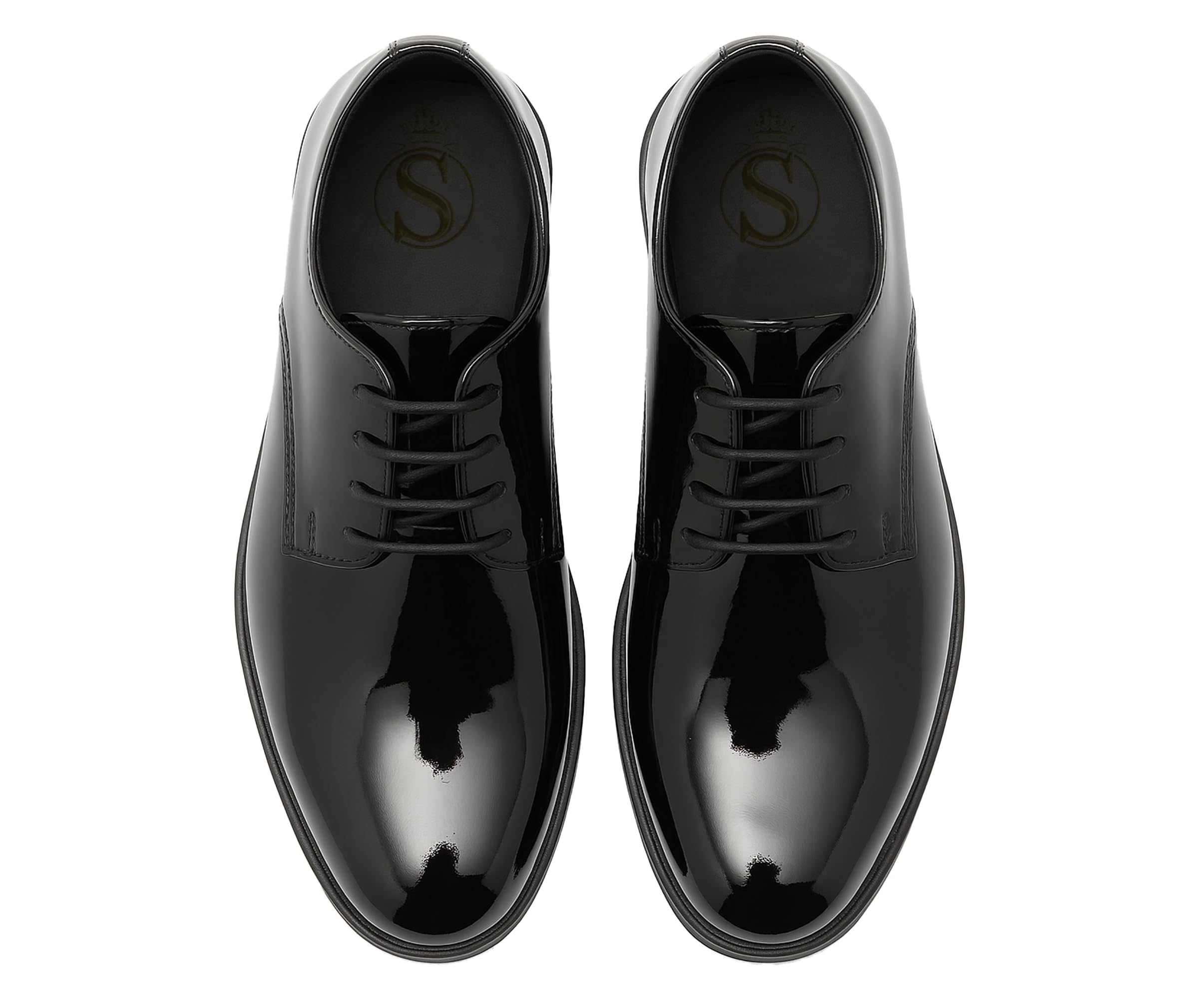 Boys Derby Patent Formal Dress Black Shoes Lace Up Wedding Prom ...