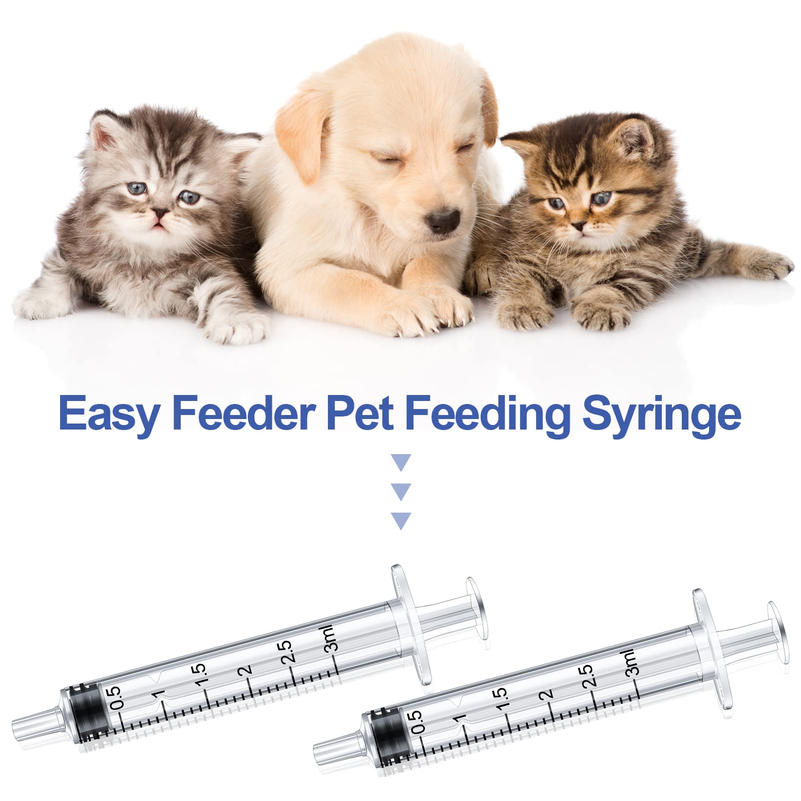 Mua Nuanchu 30 Pcs 3ml Liquid Syringe Pet Feeding Plastic Syringes Dog ...