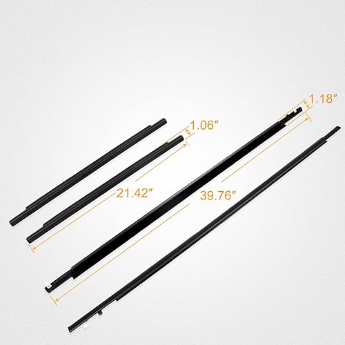 4pcs Door Window Moulding Trim 6816235073 Front Rear Weatherstrip ...