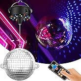 Disco Ball Motor Light with Remote: Rechargeable Battery Operated ...