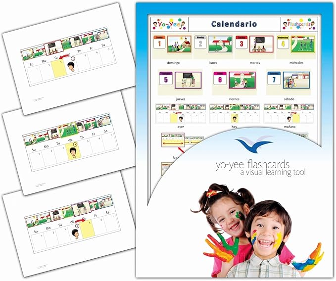 Amazon.com: Tarjetas de vocabulario - Calendario - Calendar Flash Cards ...