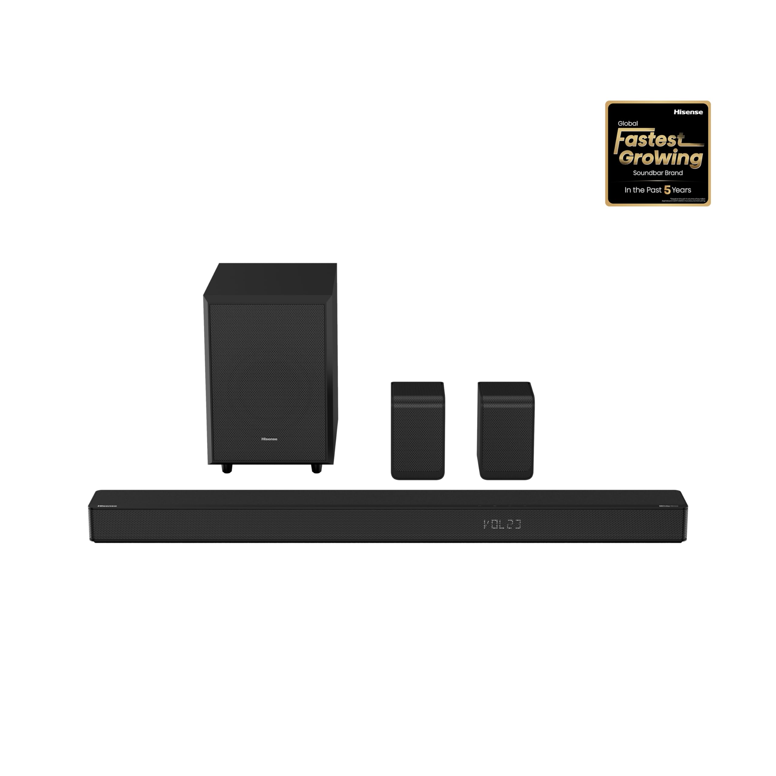 Hisense AX5125H 5.1.2Ch Sound Bar with Wireless Subwoofer, 500W, Dolby ...