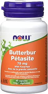 NOW Butterbur Extract Veg Capsules, 75mg, 60 Count : Amazon.ca: Health ...