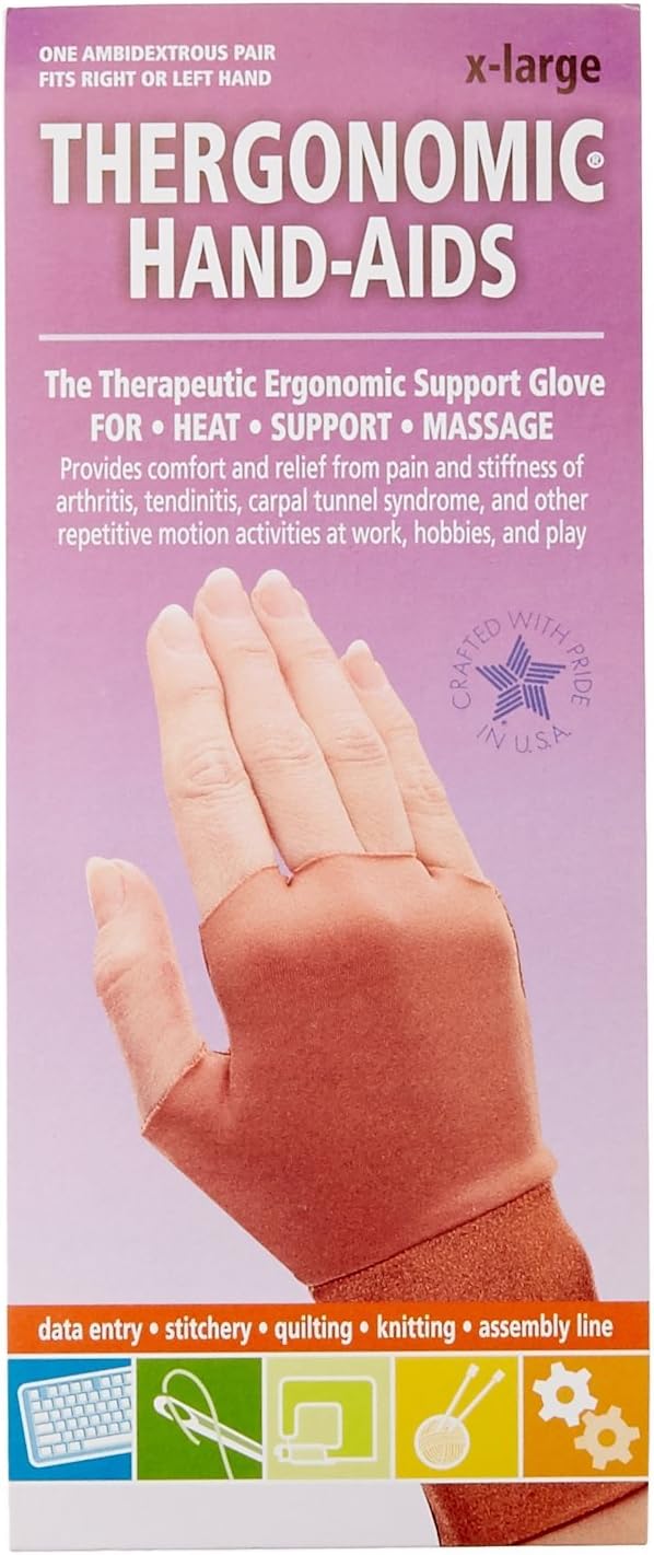 Source Marketing Thergonomic Hand-Aids Support Gloves, Extra Large ...
