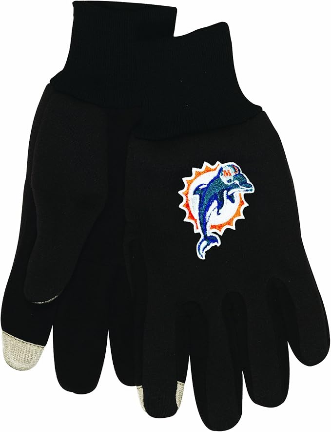 Amazon.com : NFL Miami Dolphins Technology Touch Gloves : Football ...