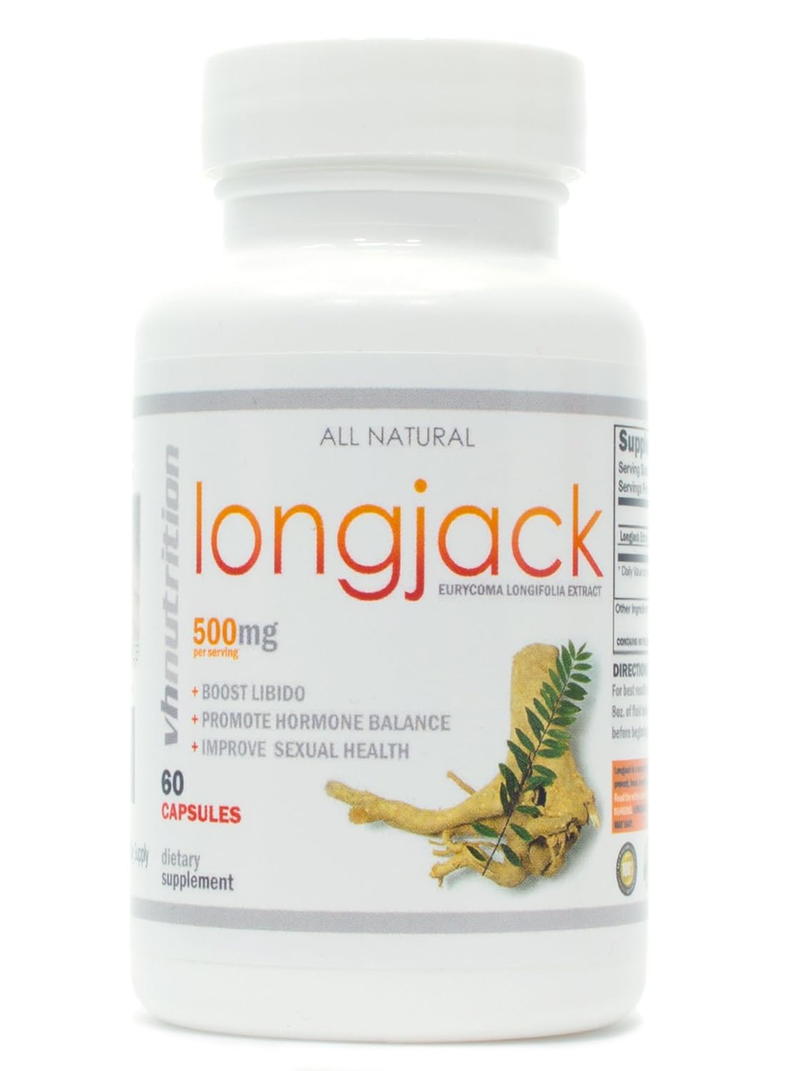 VH Nutrition | Longjack | 1200mg Tongkat Ali Supplement | 200:1 ...