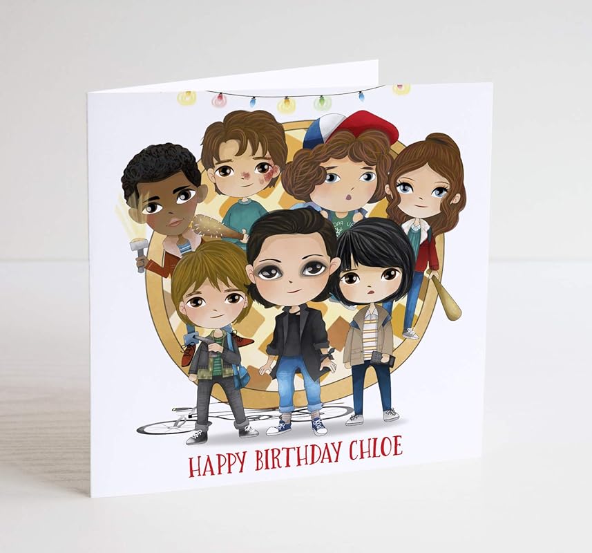 Stranger Things personalised Birthday Card: Amazon.co.uk: Handmade
